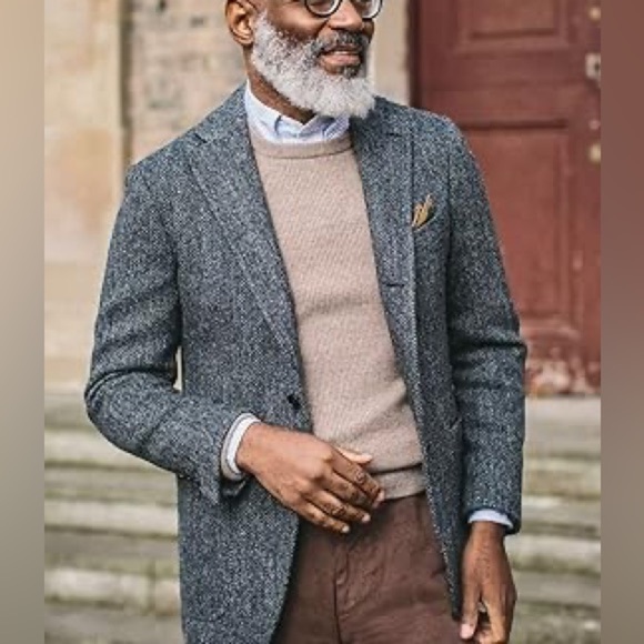 Lands' End | Suits & Blazers | Mens Ammeci Herringbone Tweed Jacket ...